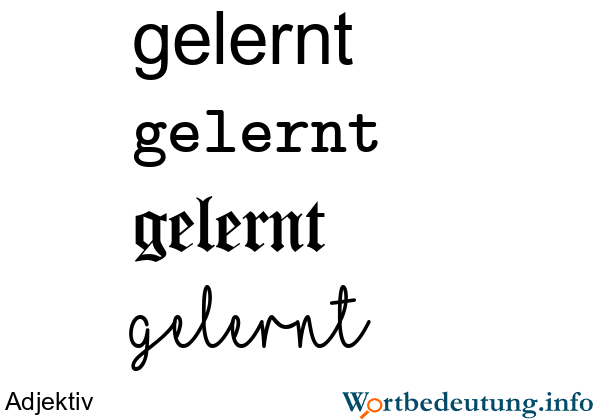 gelernt einfach erklärt ⭐ Synonyme ⭐ Beispiele