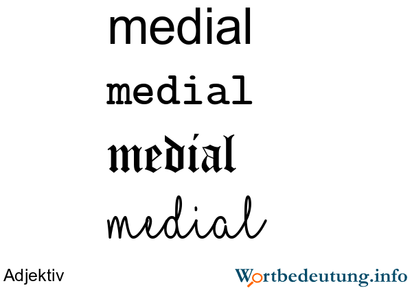medial‎: Bedeutung, Definition